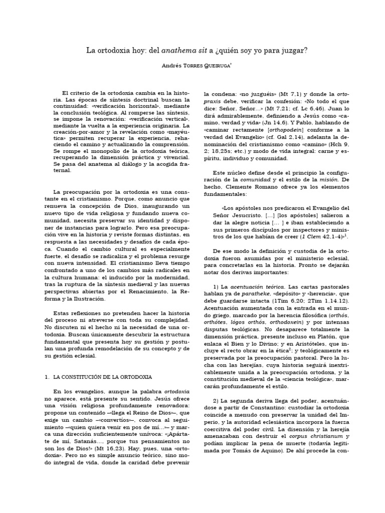 TSF Fe Conc1 Queiruga | PDF | Verdad | Ateísmo