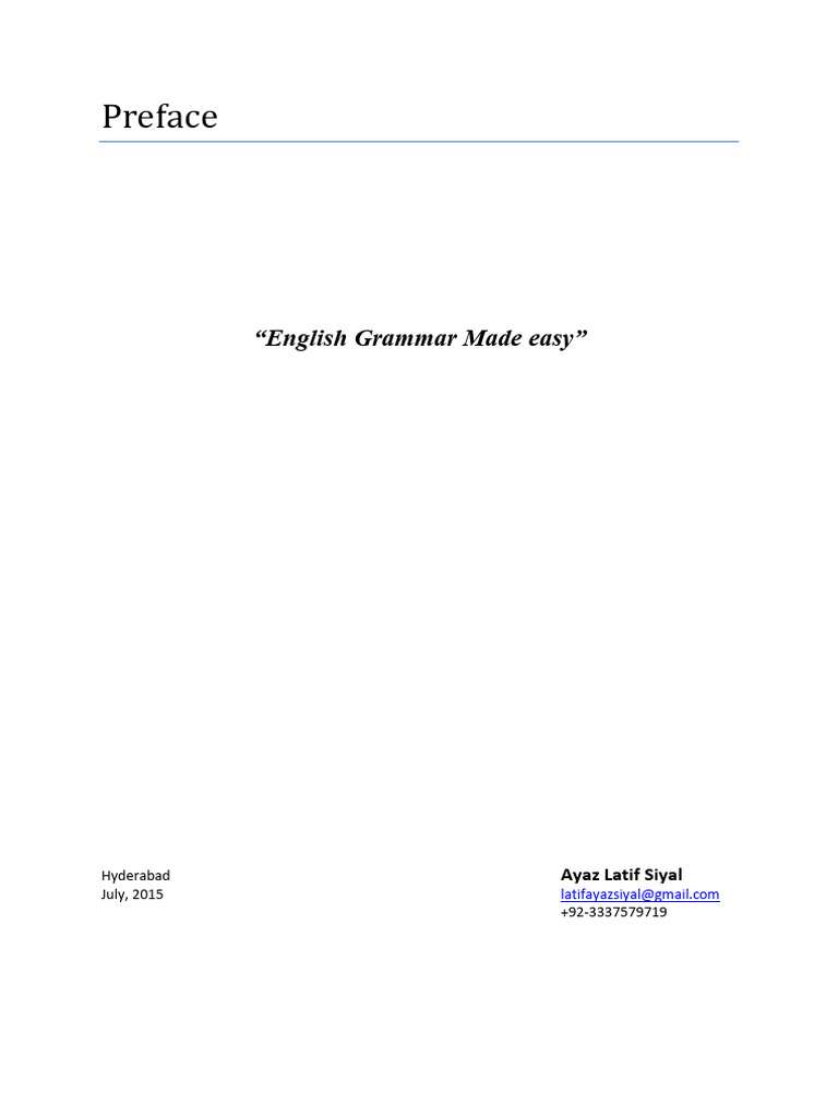 Easy English Grammar Guide | PDF