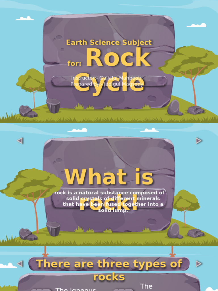 Earth Science Subject For Elementary - Rock Cycle XL by Slidesgo | PDF ...