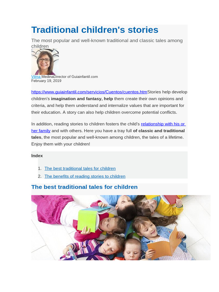 Traditional Children's Stories - copy.docx | PDF | Children's ...