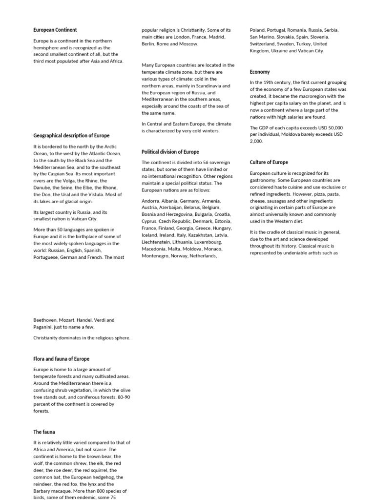 European Continent Triptych | PDF | Europe | European Union