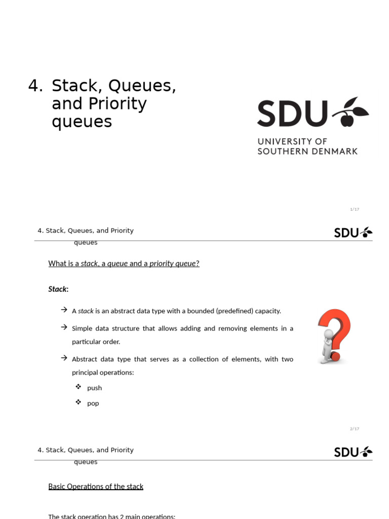 Stack, Queues, and Priority Queues | PDF | Queue (Abstract Data Type) | Algorithms And Data ...