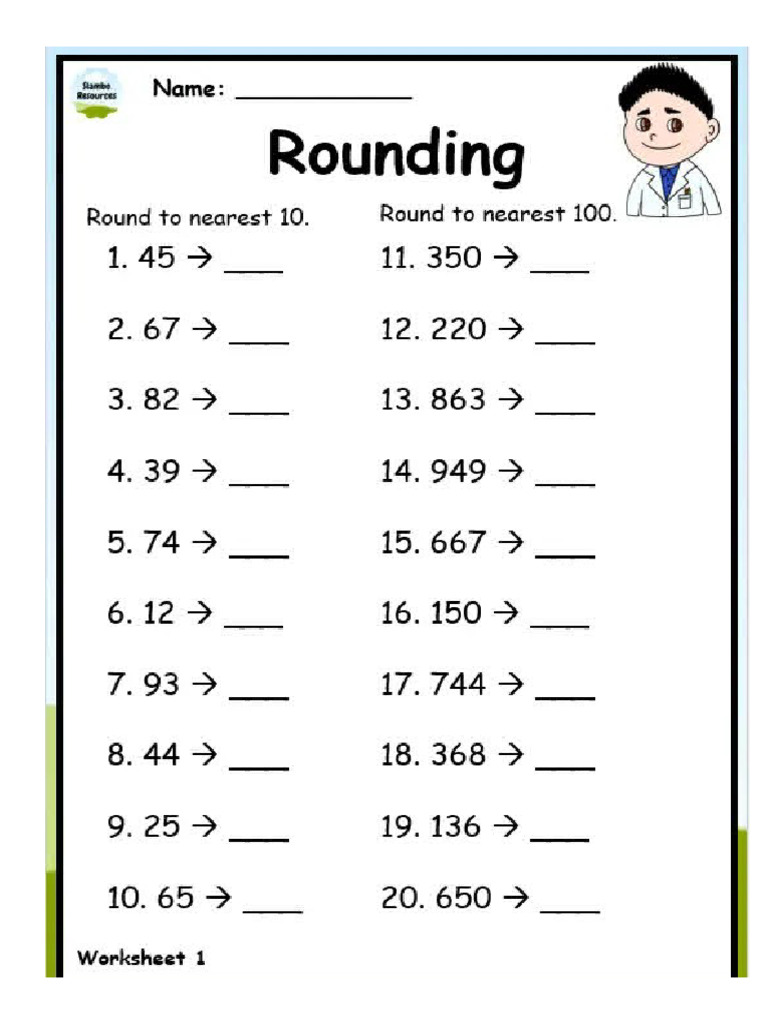 Rounding Grade 3 | PDF
