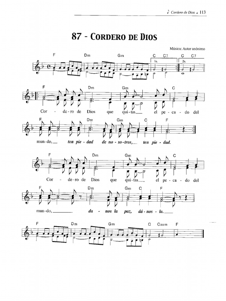 Cordero de Dios (De Kevin) | PDF