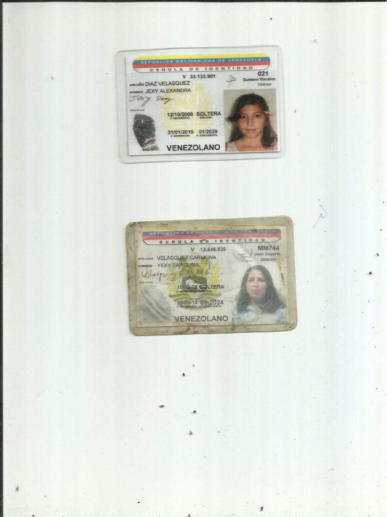 Cedulas Esposa y Alexandra | PDF