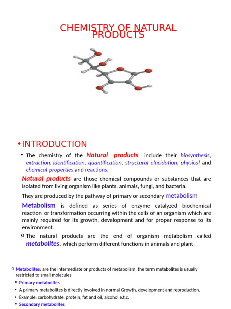 CHEMISTRY OF NATURAL PRODUCTS(2) | PDF | Natural Products | Metabolism