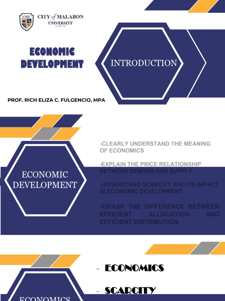 WEEK2-INTRODUCTION-TO-ECONOMIC-DEVELOPMENT | PDF