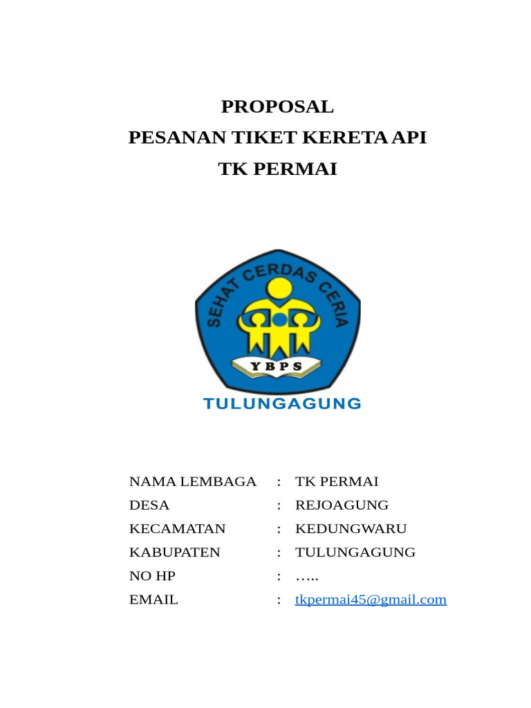 Proposal TK Permai Wisata Ke KBS | PDF