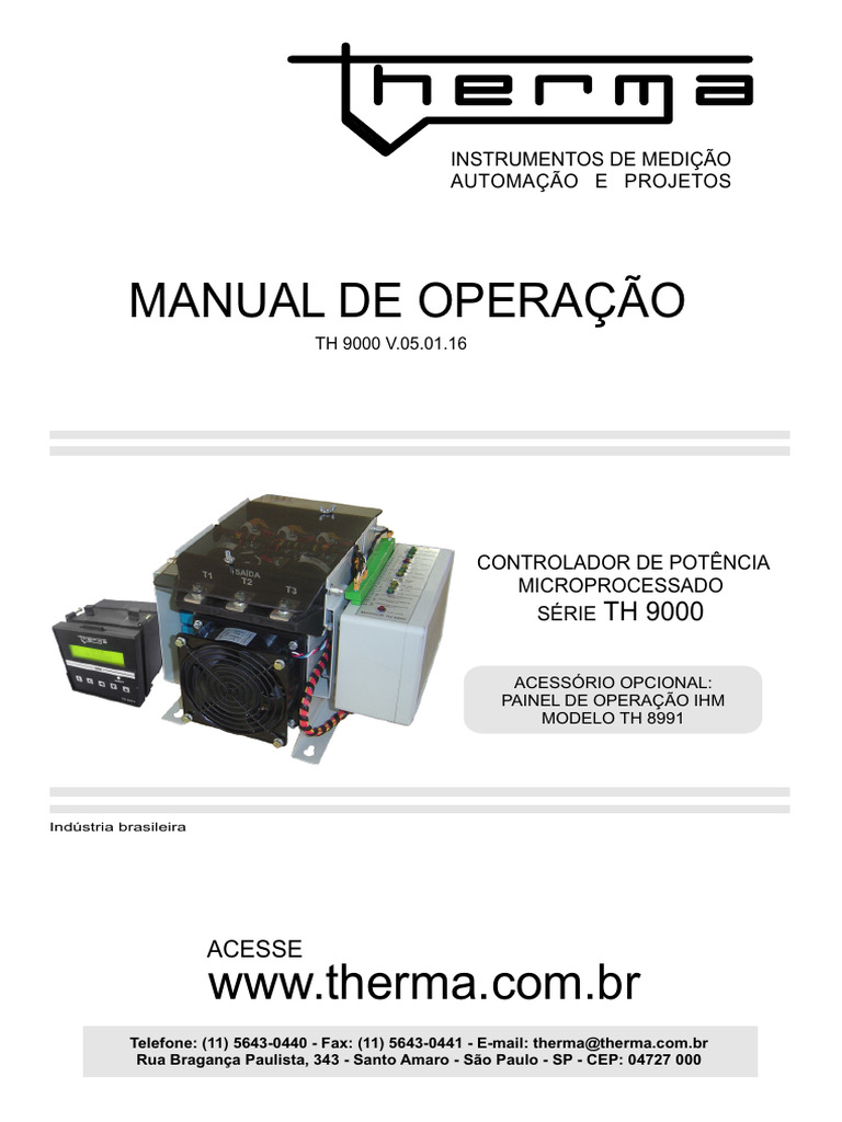 Manual Operacao Ihm TH 8991 | PDF | Potência (Física) | Eletricidade