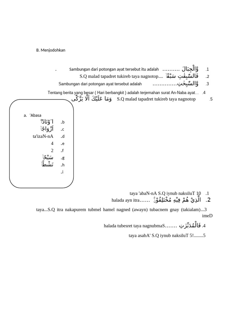 soal tahfiz | PDF