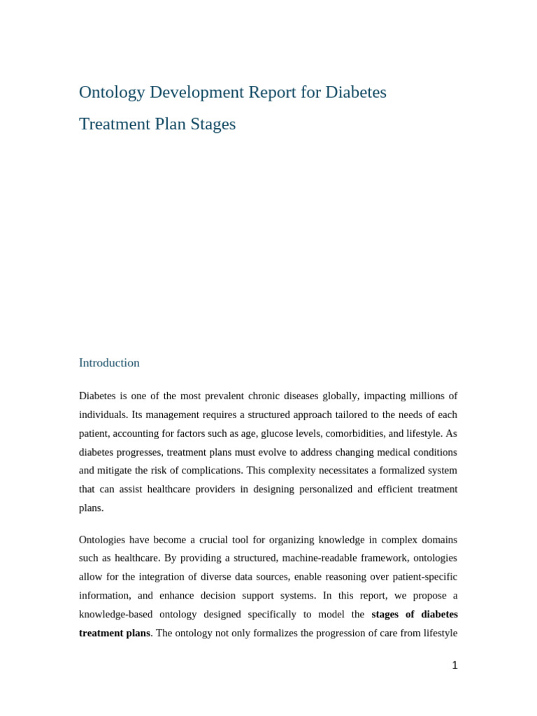 Ontology Development Report For Diabetes Treatment Plan Stages | PDF ...