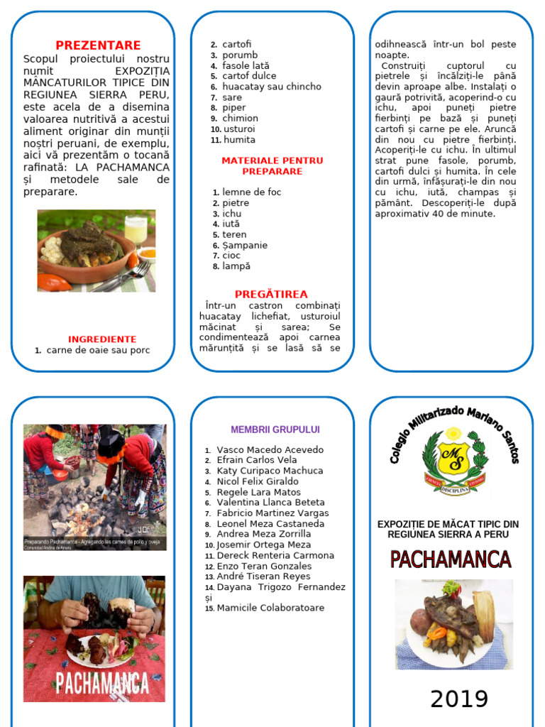 Triptic La Pachamanca | PDF