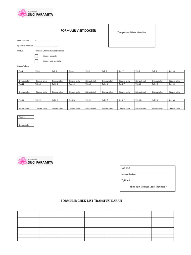 Fom Visit Dokter | PDF