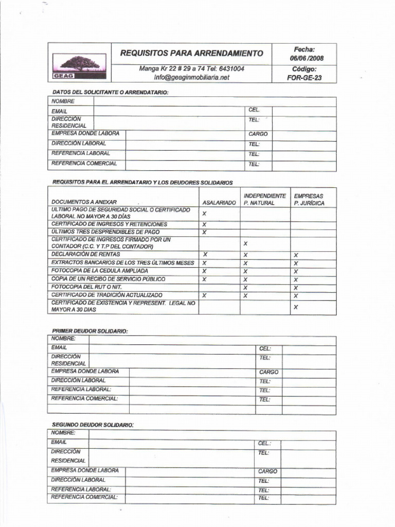 Documentos Para Arriendo | PDF