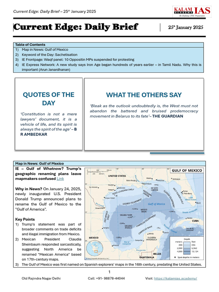 Daily Brief: Key News Highlights - Jan 25, 2025 | PDF