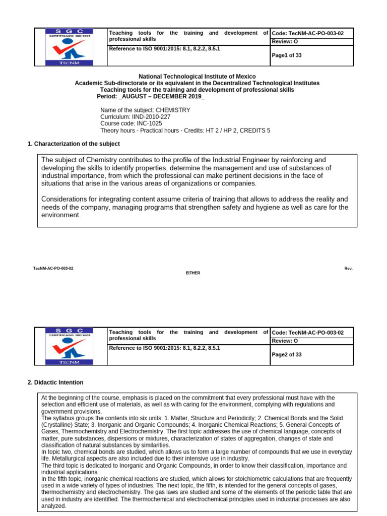 Chemistry Teaching Tools for Skills Development | PDF | Chemistry ...