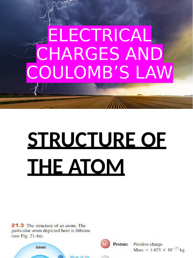 A-Week-Electric-Charges-and-Coulumbs-Law | PDF | Electric Charge | Force