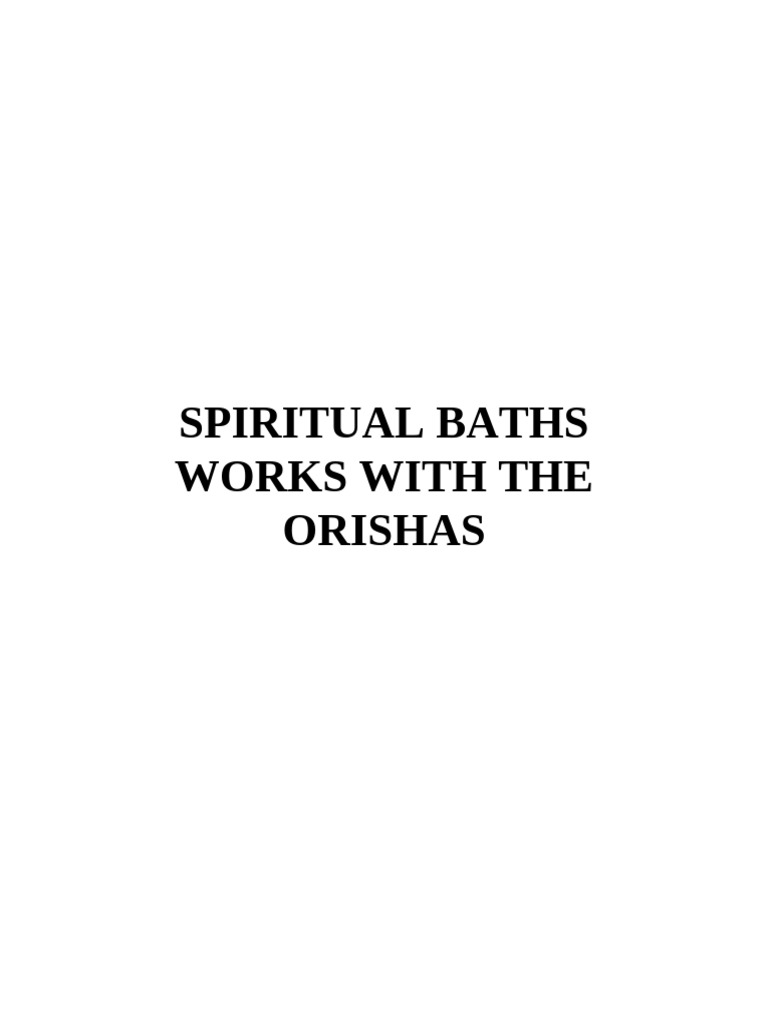 Santeria Spiritual Baths Guide | PDF | Santería