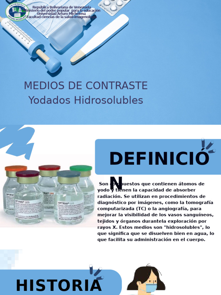 Medios de Contraste Yodados Hidrosolubles | PDF | Imagenes medicas | Ct ...