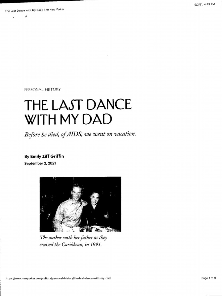 Griffin - The Last Dance With My Dad | PDF