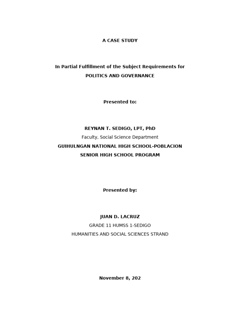 Case Study Template | PDF