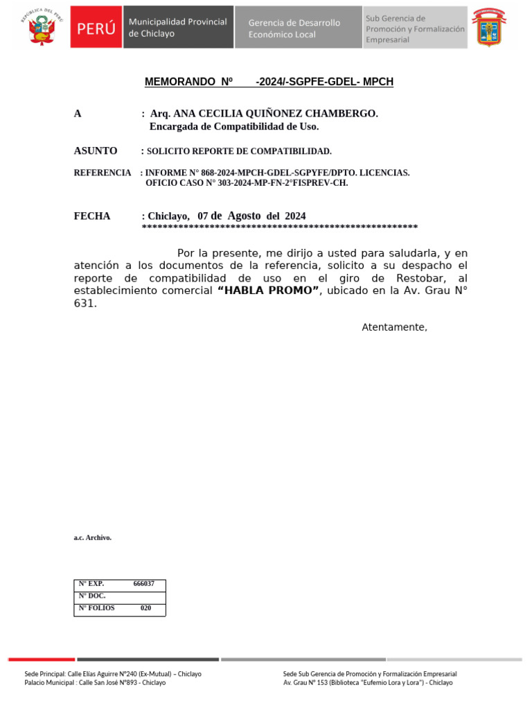 Memorandos 2024 | PDF