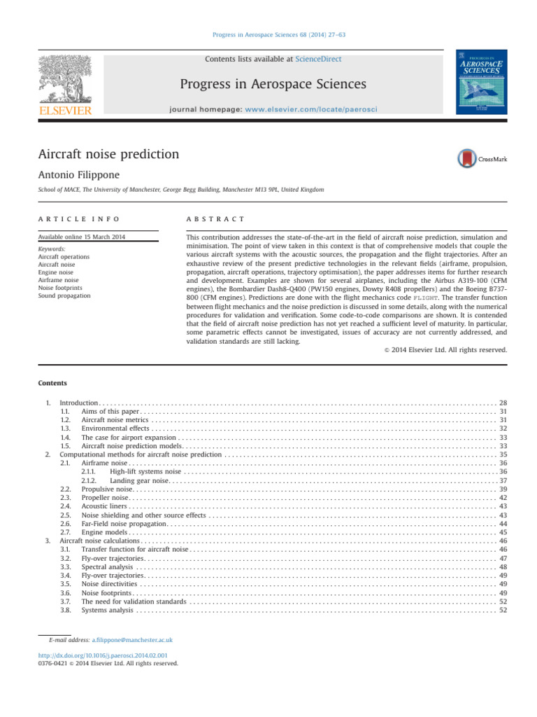 Aircraft noise prediction | PDF