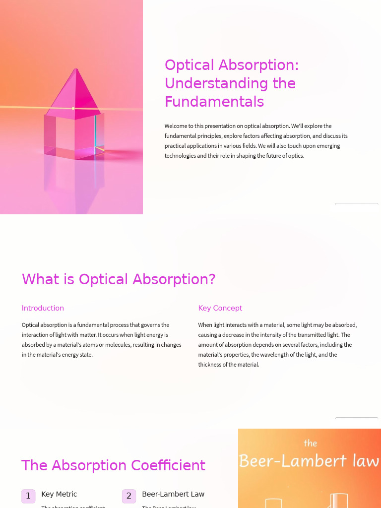 Optical Absorption Understanding The Fundamentals | PDF | Absorption ...