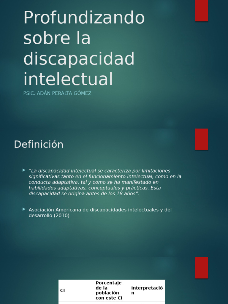 Profundizando sobre la discapacidad intelectual | PDF | Discapacidad ... Profundizando sobre la discapacidad intelectual | PDF | Discapacidad ...