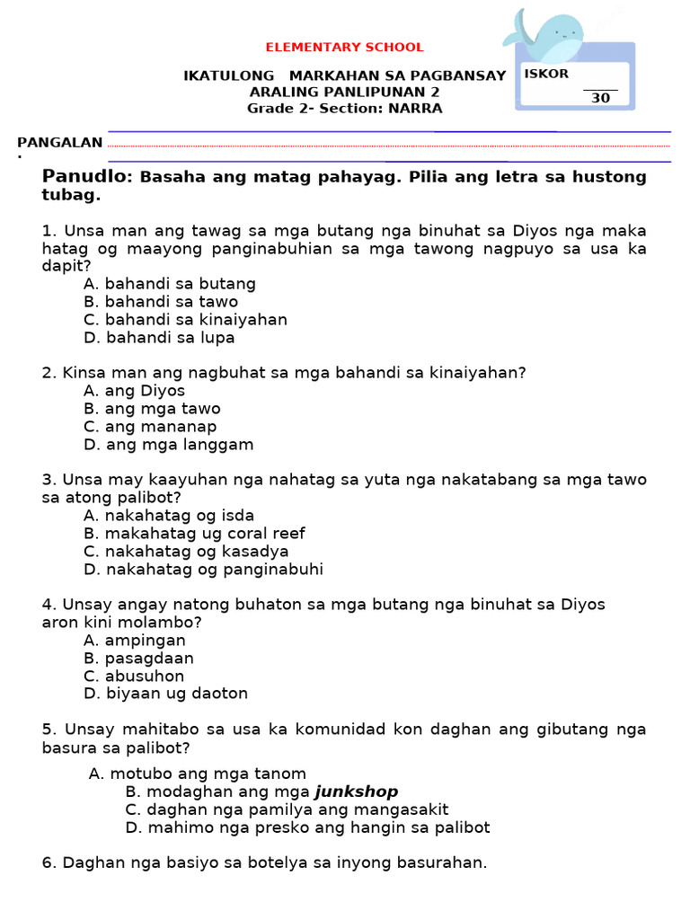Q3 PT Araling Panlipunan 2 With Tos and Ak FFF | PDF
