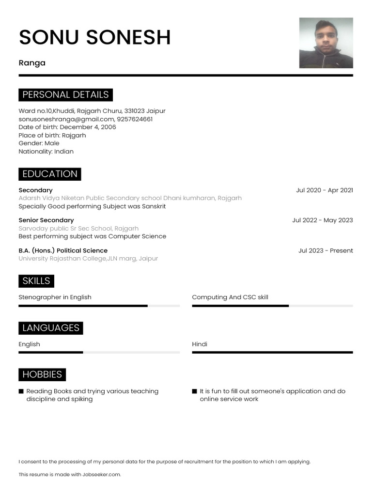 Resume Sonu Sonesh 12-28-2024 6 - 12 - 14 PM | PDF