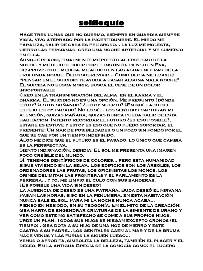 Soliloquio | PDF