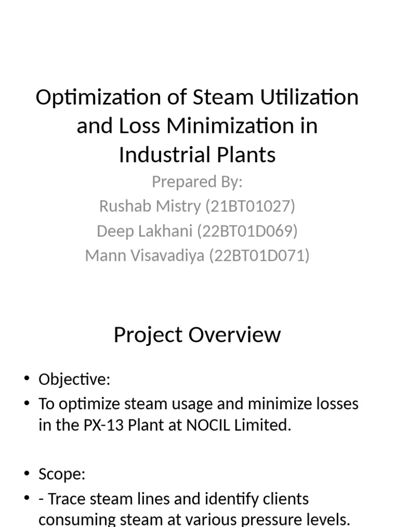 Steam Optimization Project Review | PDF | Mathematical Optimization | Steam