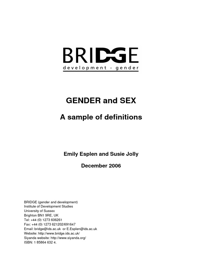 Gender-and-Sex_A-sample-of-definitions_094025 | PDF | Gender | Gender ...