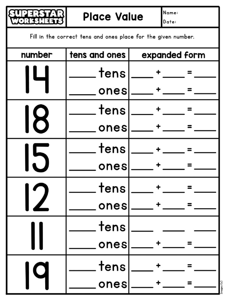 Basic Place Value Worksheets 1 | PDF