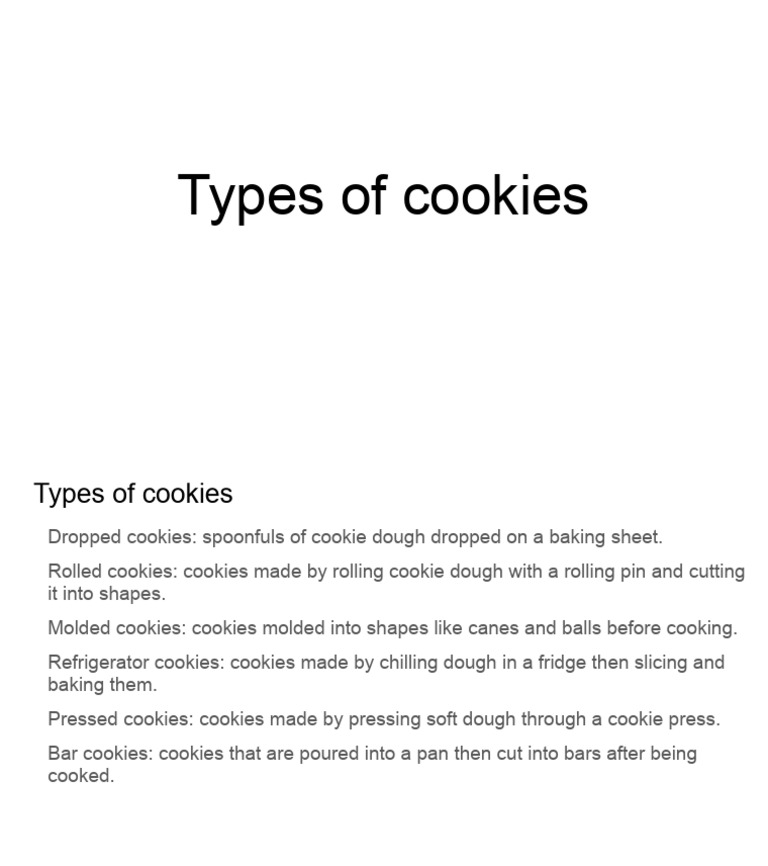 Types of Cookies Explained | PDF