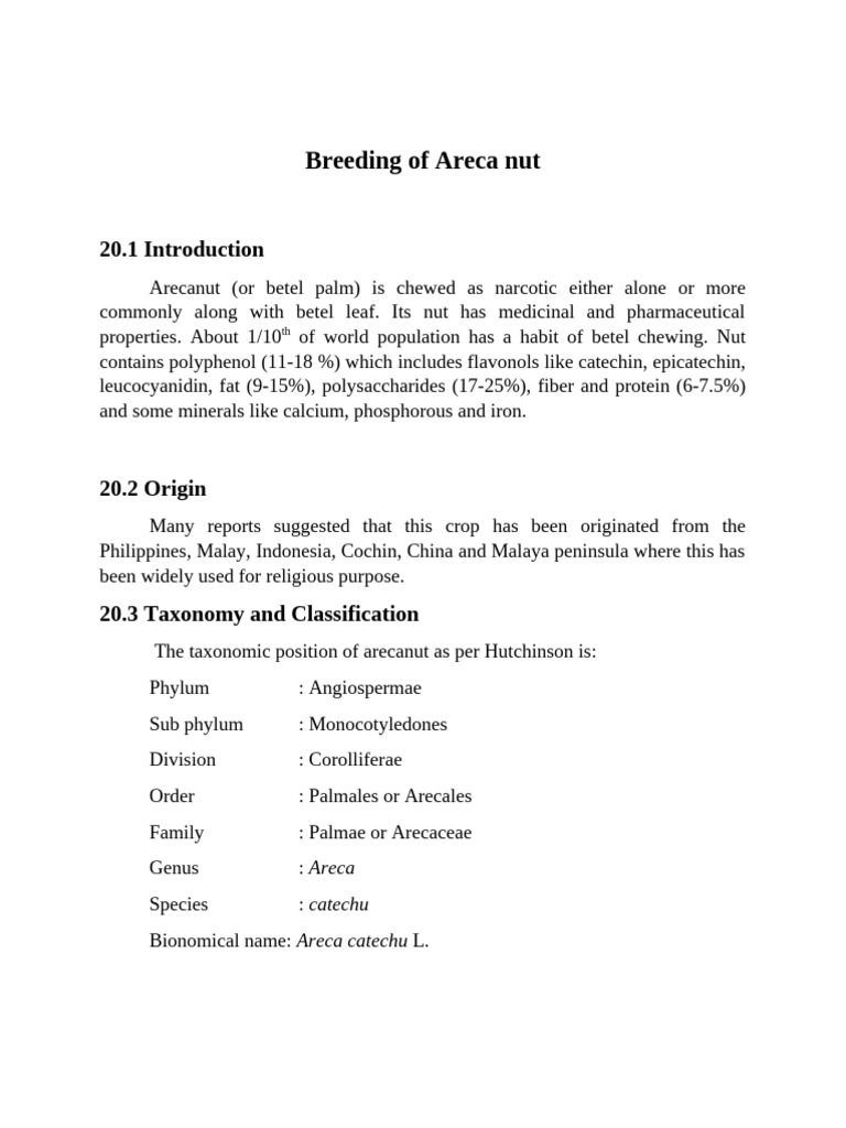 Breeding of Arecanut 31.10.2021 | PDF | Flowers | Pollination
