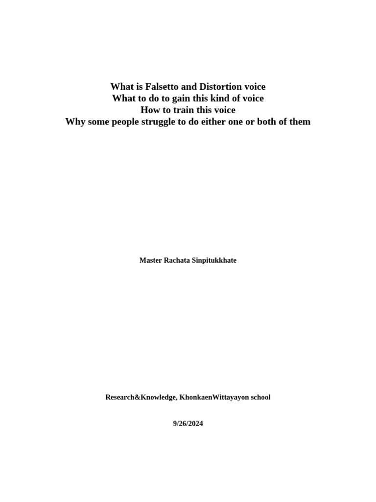 Introduction | PDF | Singing | Human Voice