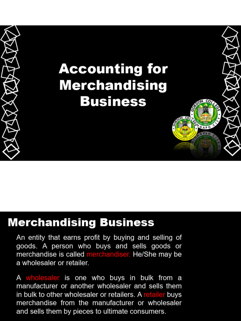 Merchandising Business Accounting Guide | PDF | Discounts And ...