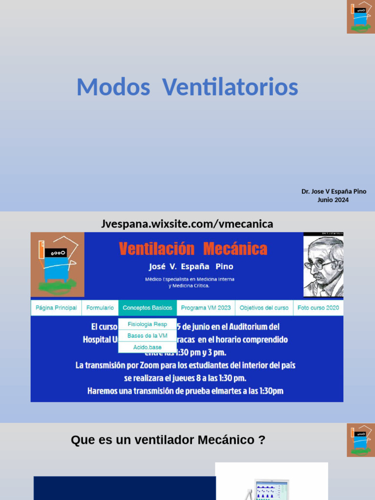 Modos Ventilatorios en Ventilación Mecánica | PDF | Medicina | Terapia