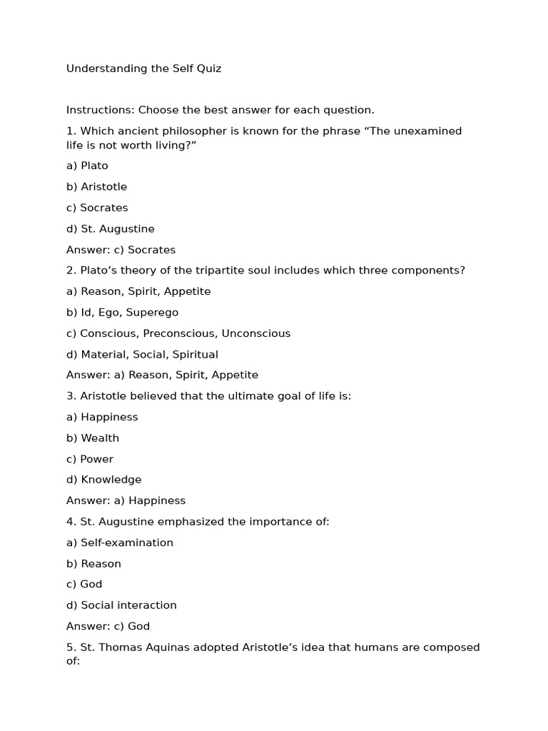 Understanding The Self Reviewer | PDF | Philosophy Of Self ...