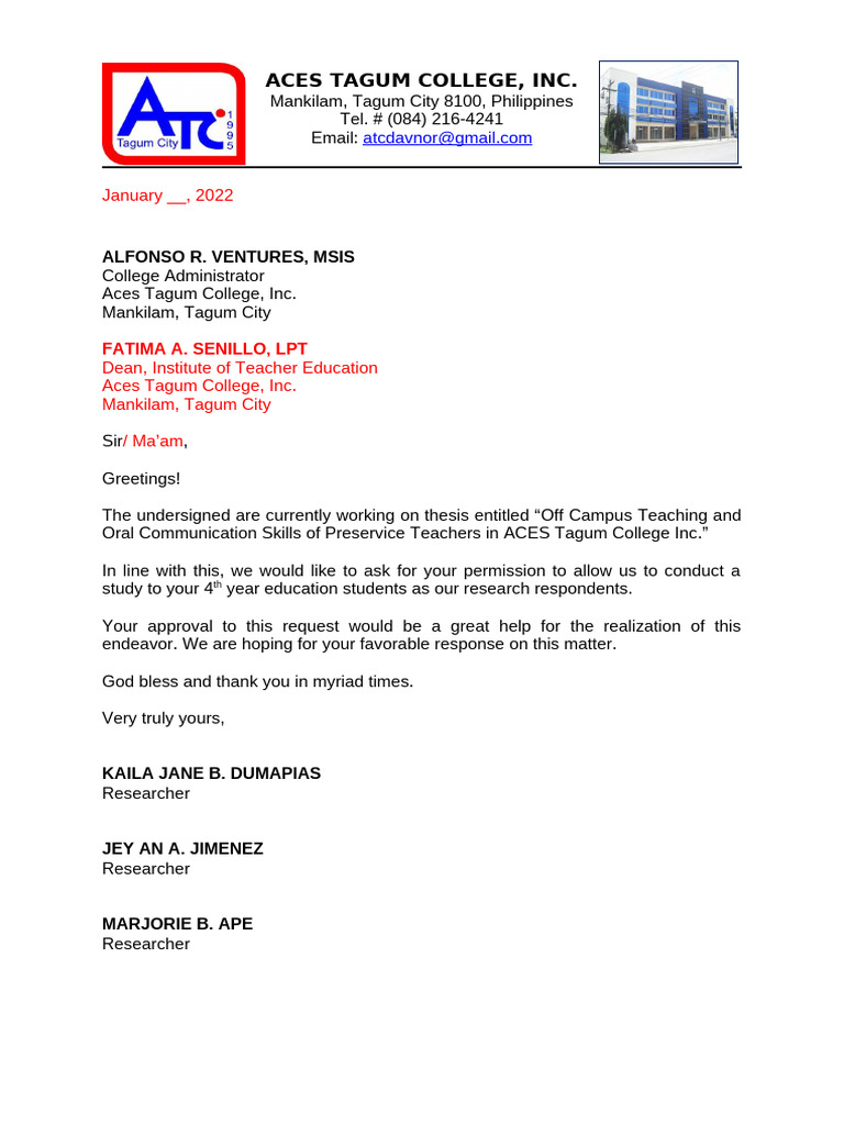 Corrected Letter of Approval Off Campus Teaching | PDF