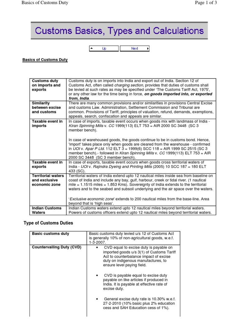 Understanding Customs Duty in India | PDF | Dumping (Pricing Policy ...