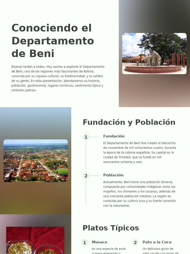 Conociendo El Departamento de Beni | PDF | Ropa | Cocina