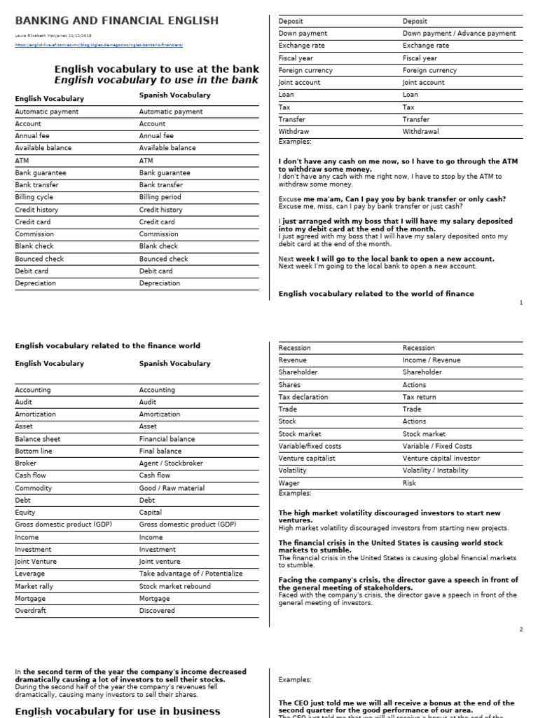 Banking and Financial English | PDF | Banks | Payments
