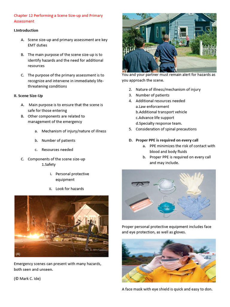 Chapter 12 Performing A Scene Size-Up and Primary Assessment | PDF ...
