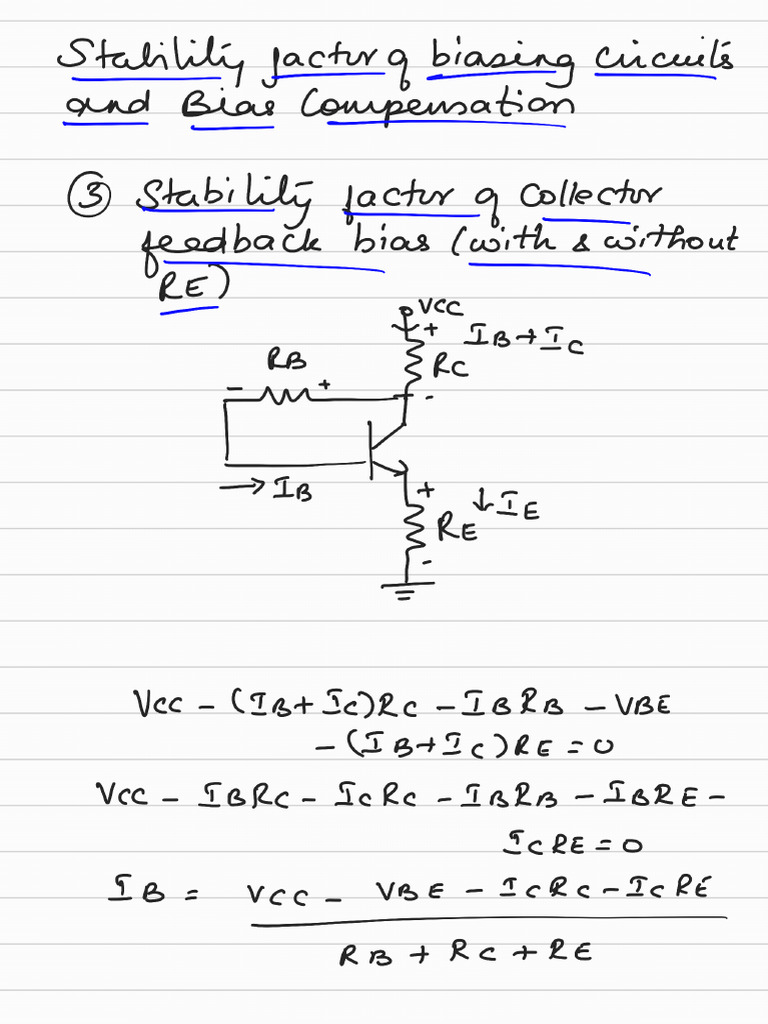 Stability Factor & Bias Compensation | PDF