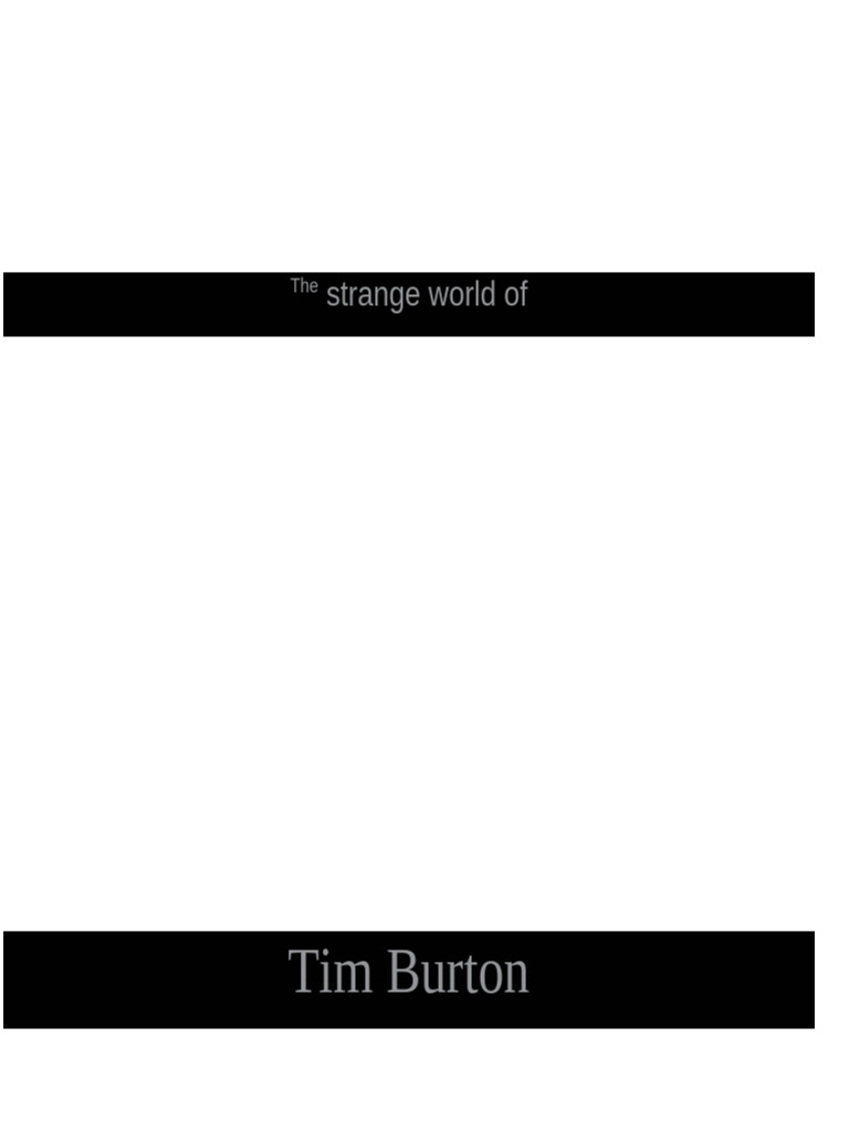The Strange World of Tim Burton | PDF