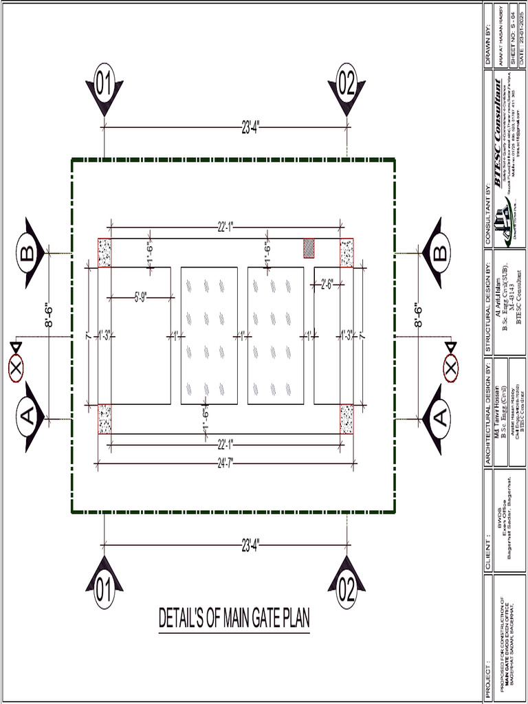 Main Gate Plan for BWDB Office | PDF