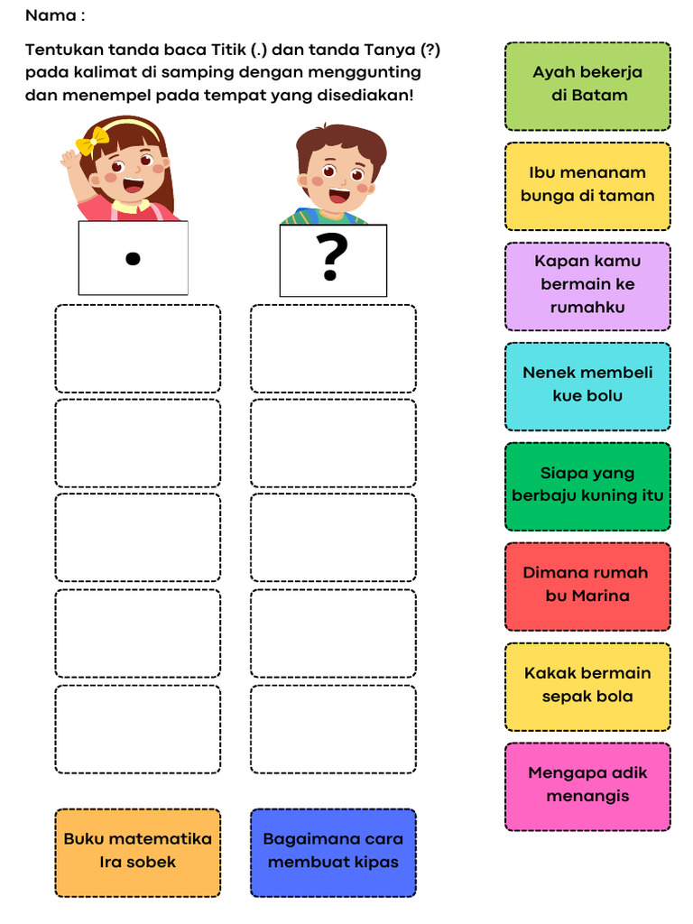 Mengenal Tanda Baca Titik Dan Tanya | PDF